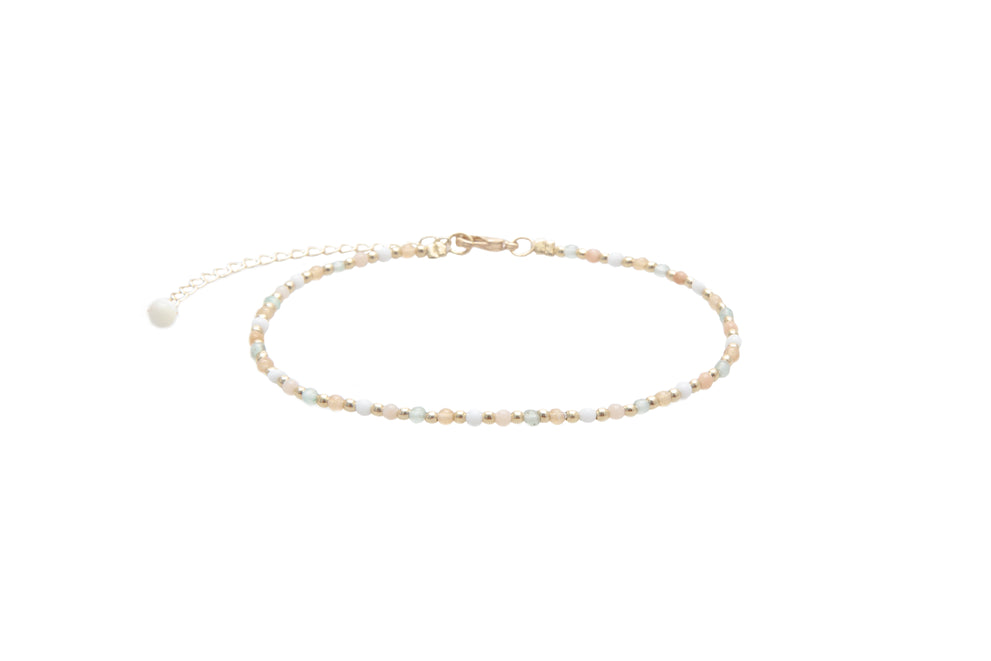 Lotus and Luna - Good Fortune + Growth Healing 2mm Anklet