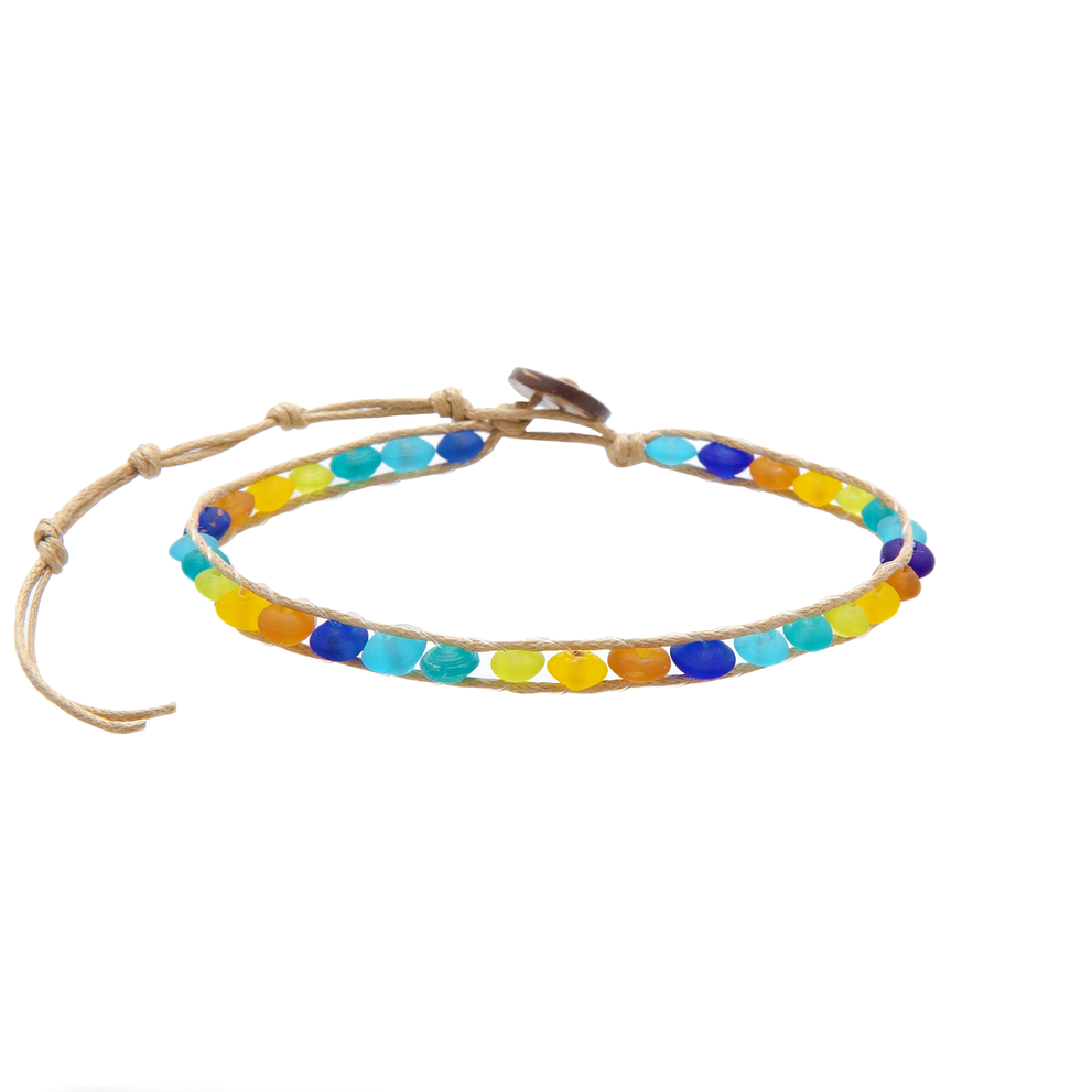 Lotus and Luna - Mahi Mahi Sea Glass Anklet