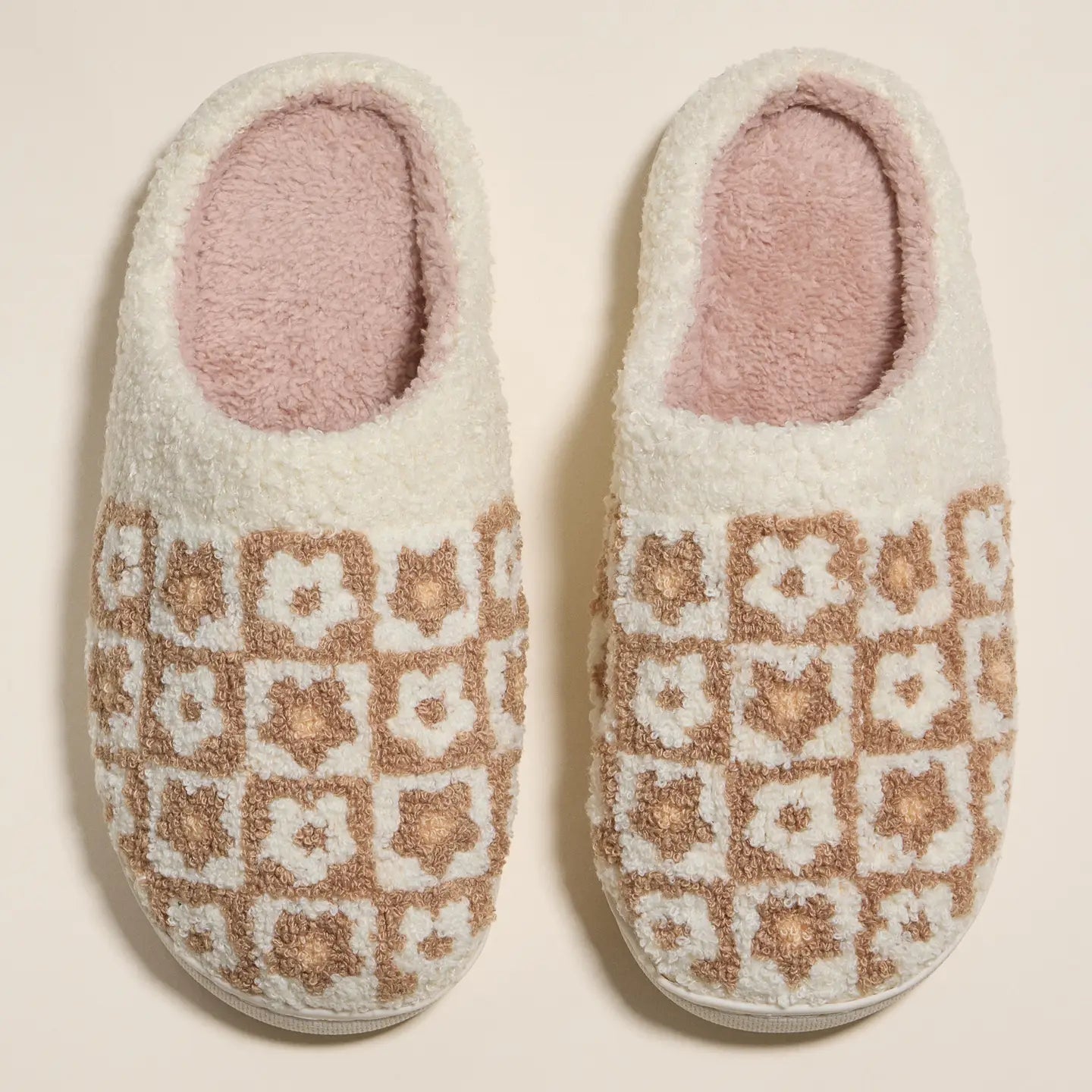 Flower Color Block Home Slippers